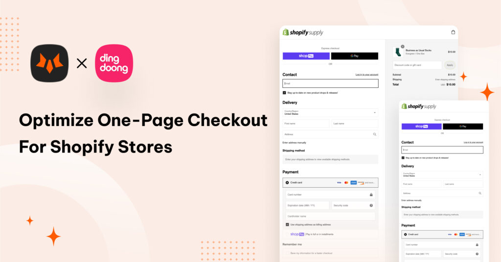 How To Make & Optimize One-Page Checkout For Your Shopify Store? - DingDoong